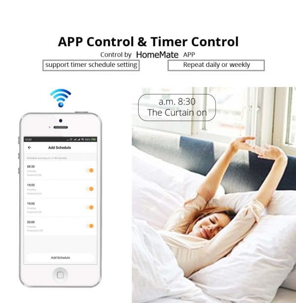 Smart Roller Blind Motor Tuya WiFi with RF Remote Control for Motorized ...