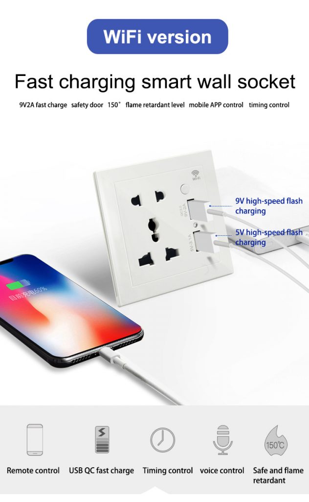 SmartX WiFi Smart Wall Socket with USB - works with Alexa & Google ...