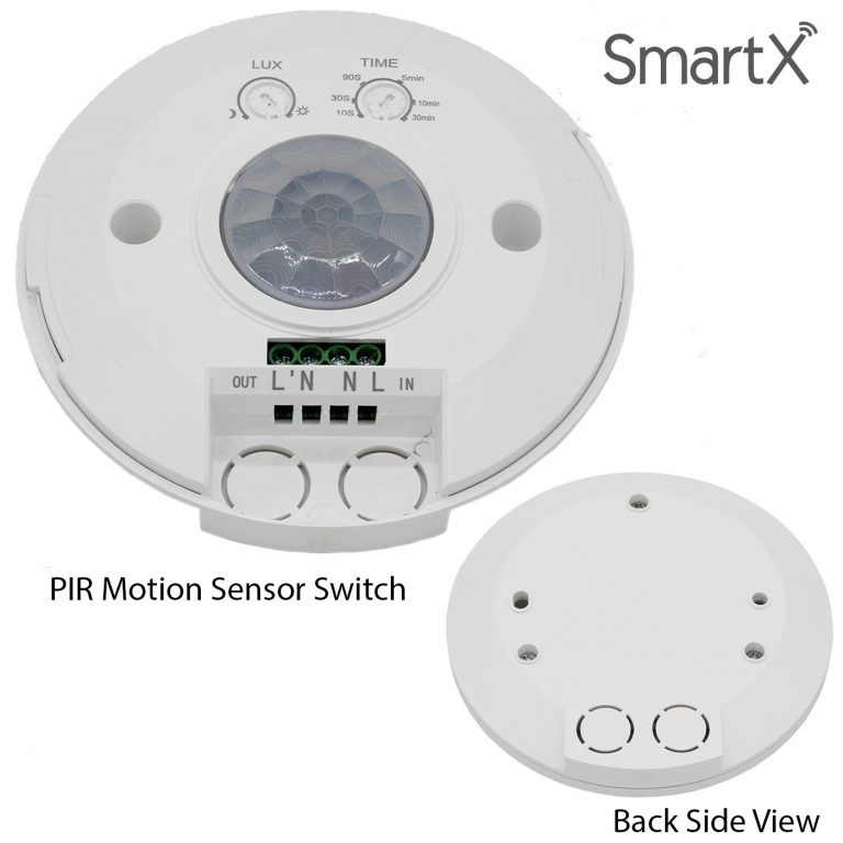 PIR Motion Sensor Switch with Lux Sensor for Light/Fan Automatic Control