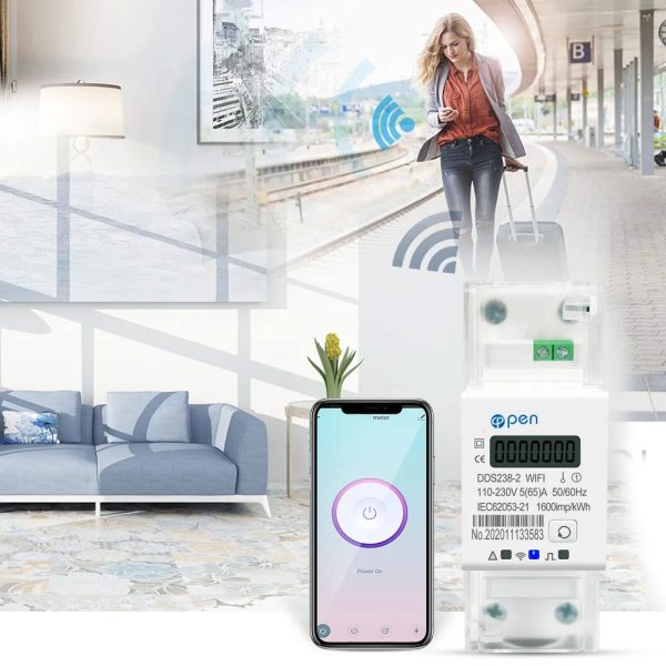 Tuya WiFi Smart Energy Meter 65A Single Phase Din Rail Power ...