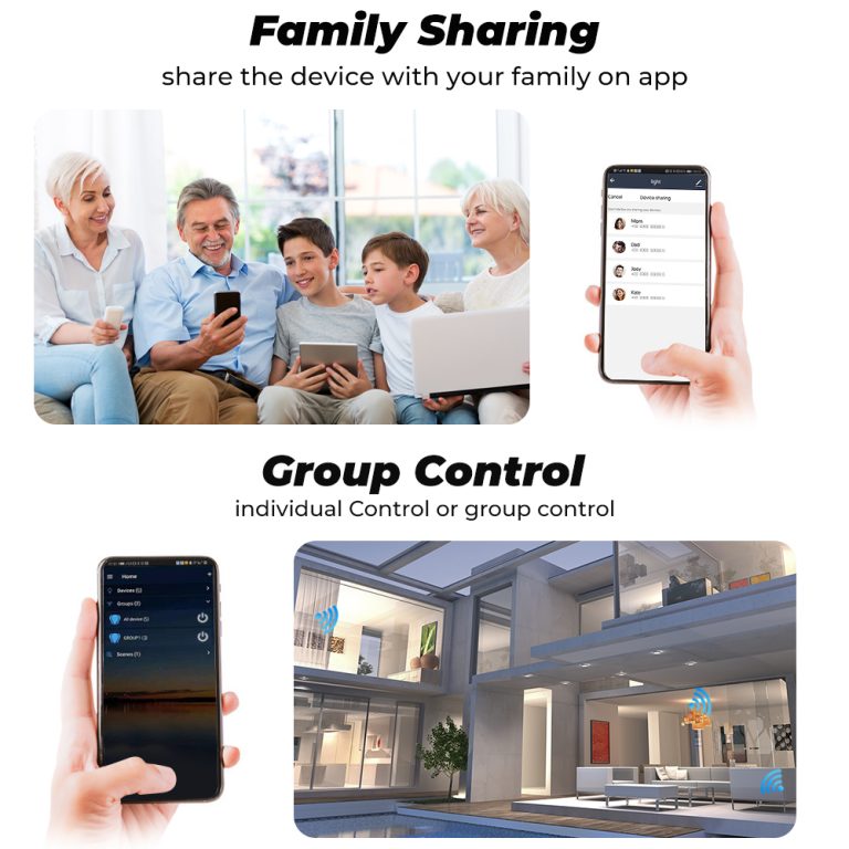 Tuya WiFi + RF 4 Gang Smart Touch Switch White Color