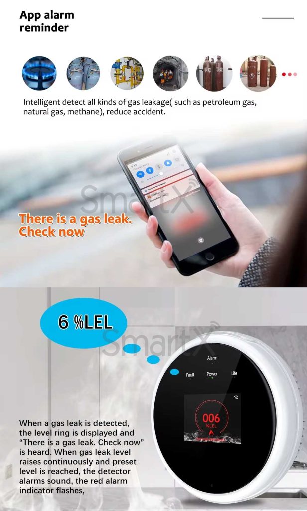 Tuya WiFi Gas Detector with Alarm - Gas Leakage Detector with LCD ...