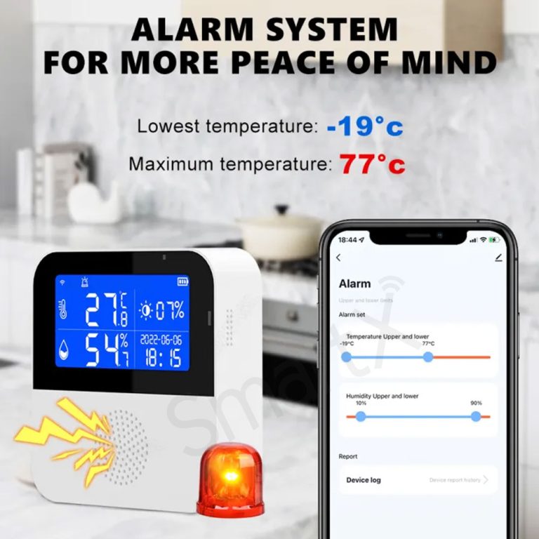 Tuya WiFi Temperature & Humidity Sensor with External Waterproof Probe ...