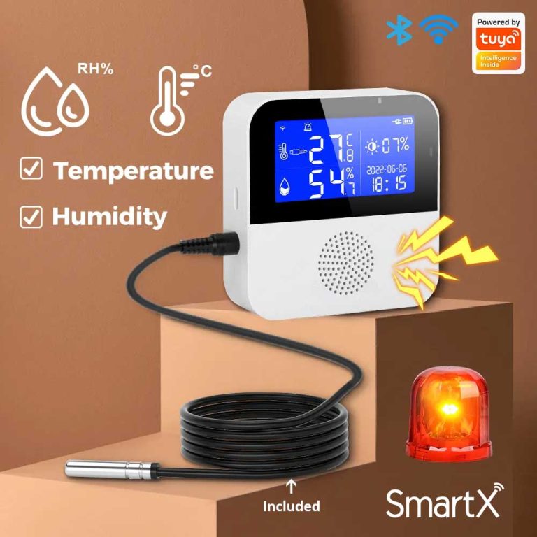 Tuya WiFi Temperature & Humidity Sensor with External Waterproof Probe ...