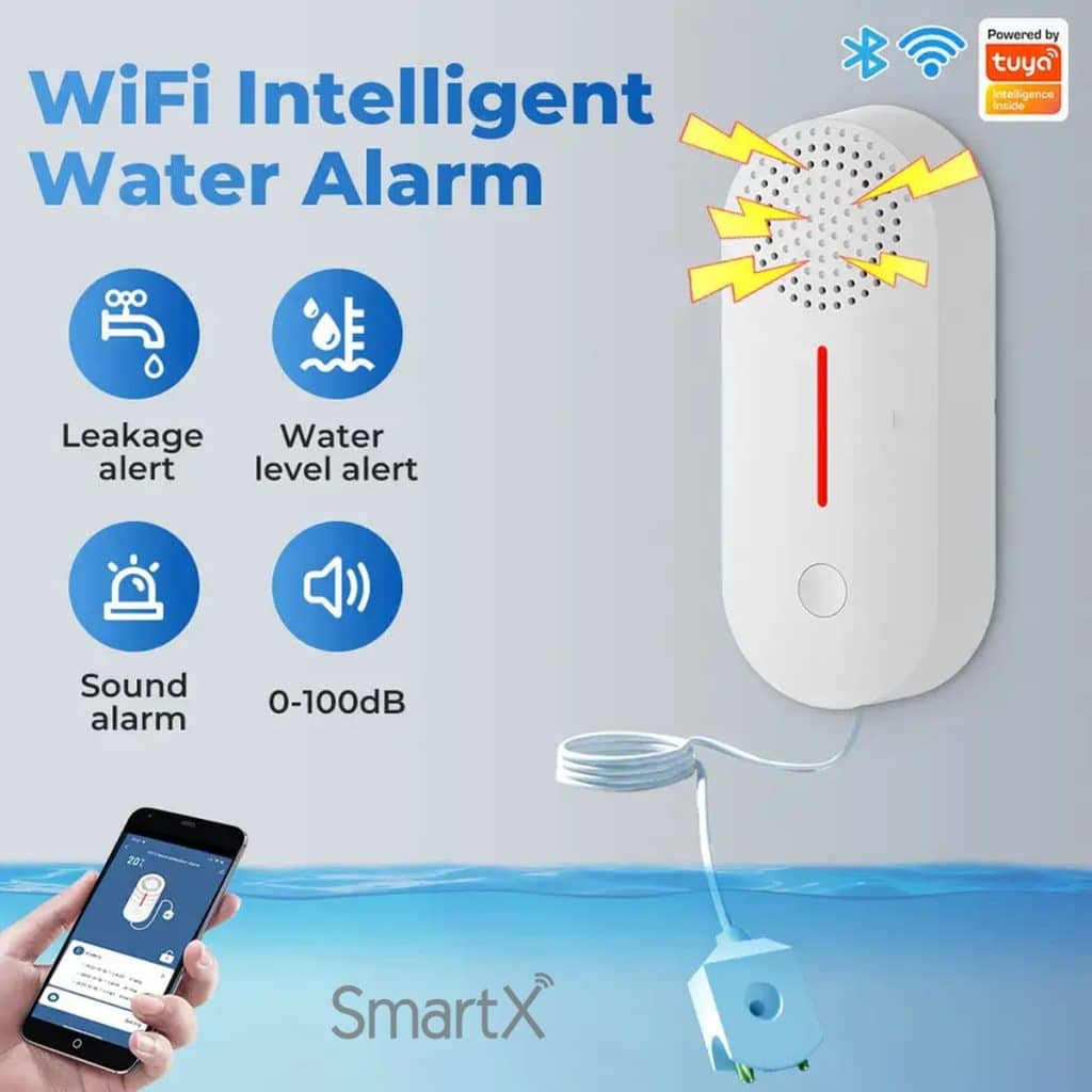 Tuya WiFi Water Leakage Detector with Siren Sound Alarm – Water Sensor ...