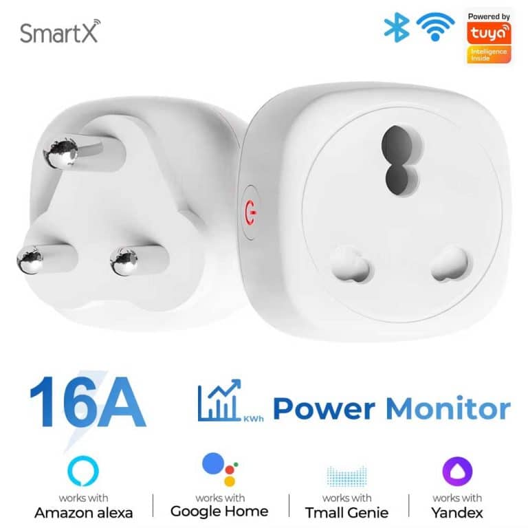 Tuya WiFi Smart Plug 16A 3 Pin Round Plug with Power Monitoring